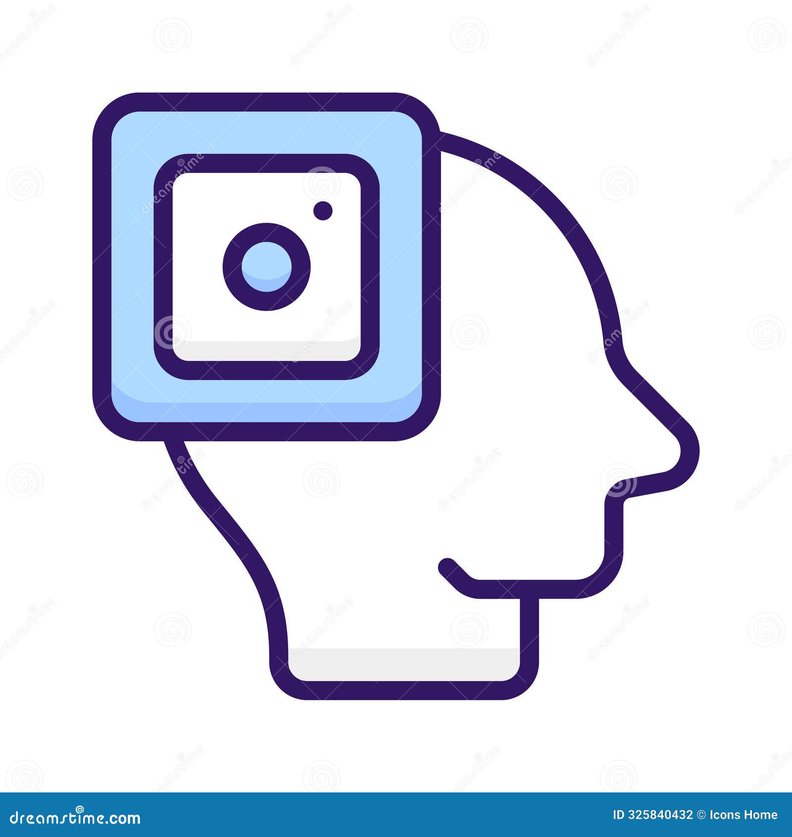 Trendy Icon Depicting Artificial Intelligence with a Focus on Vision ...