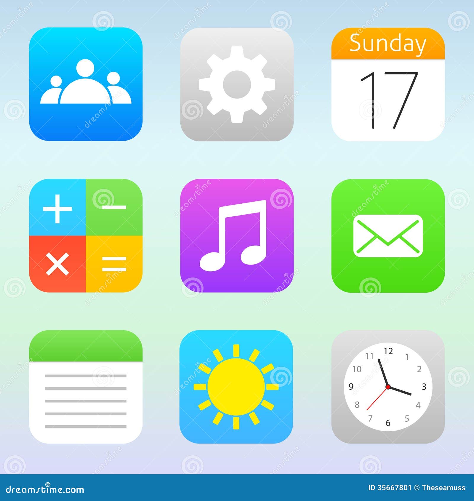 Trendy icons set stock vector. Illustration of graphic - 35667801