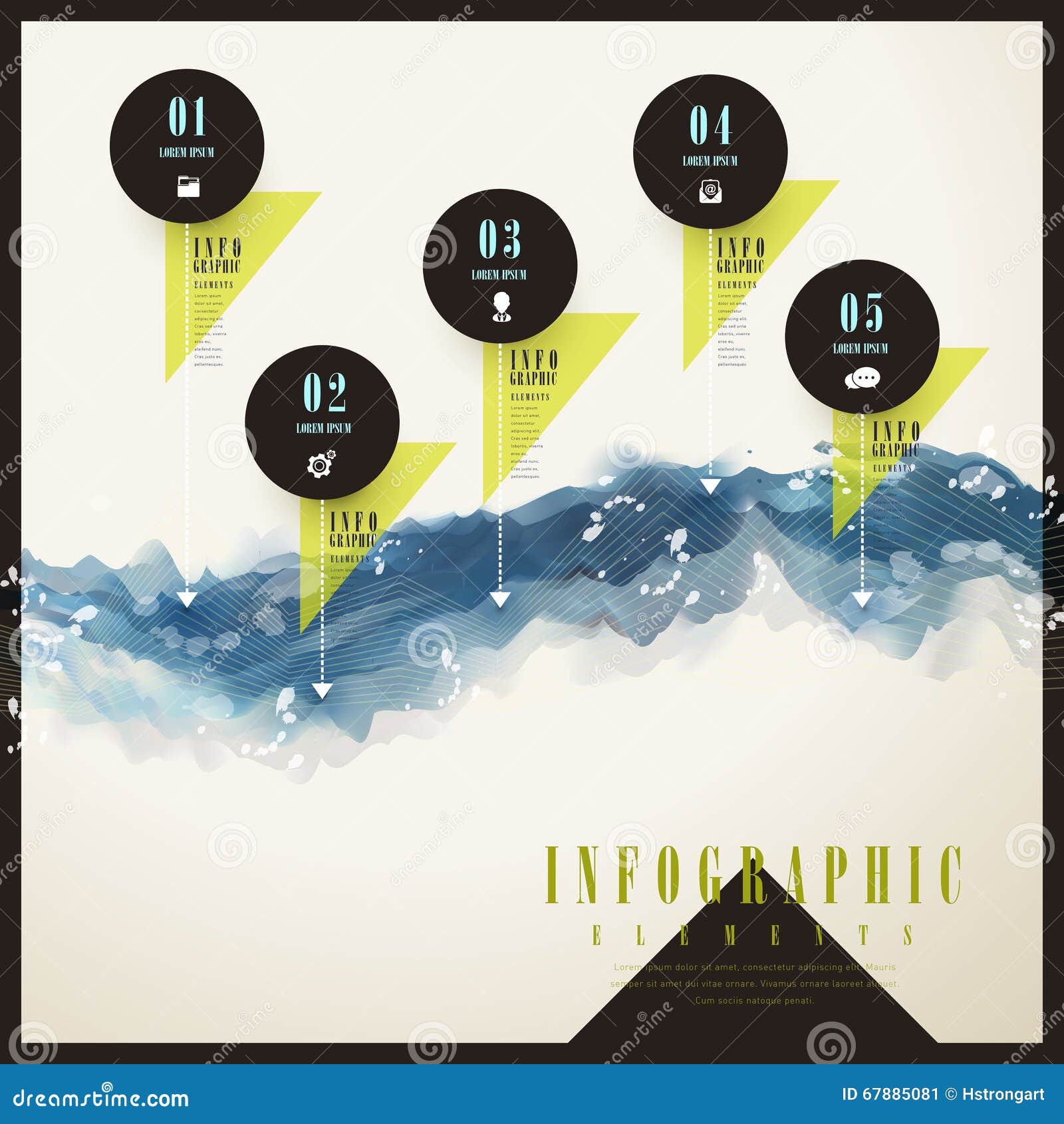 Trendy Infographic Template Design Stock Vector - Illustration of ...