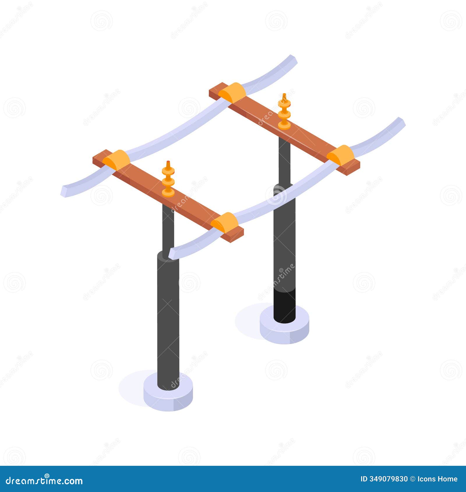 Trendy Isometric Vector of Electric Pole, Editable Icon Stock Vector ...