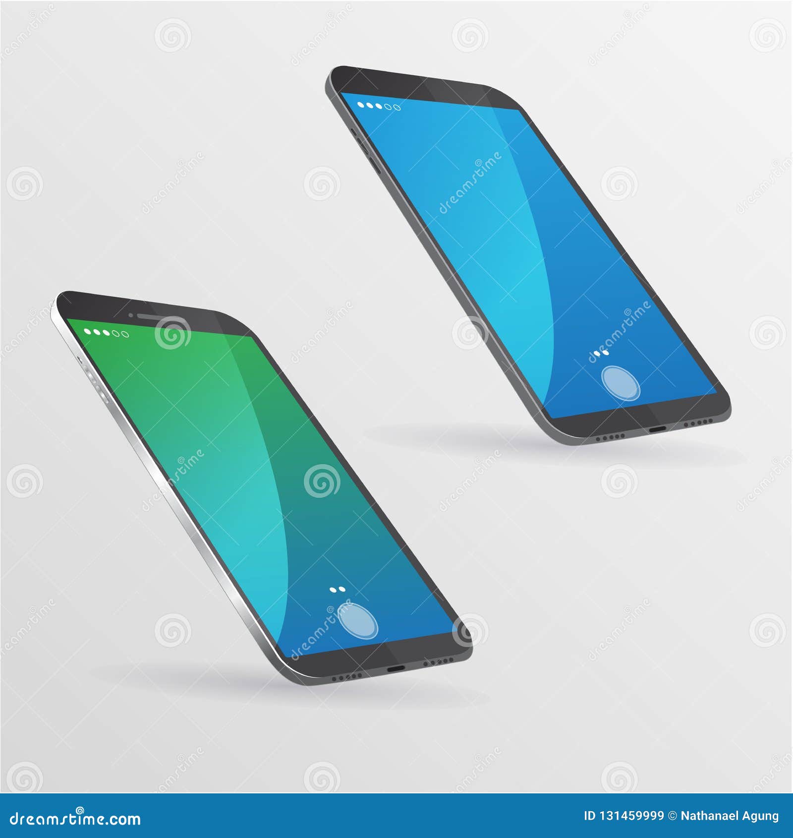 Trendy Isometric Vector Smartphone Stock Illustration - Illustration of ...