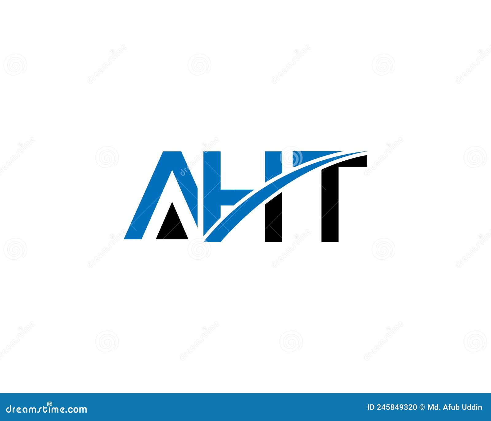 Trendy Letter AHT Logo Design Stock Vector - Illustration of icon ...