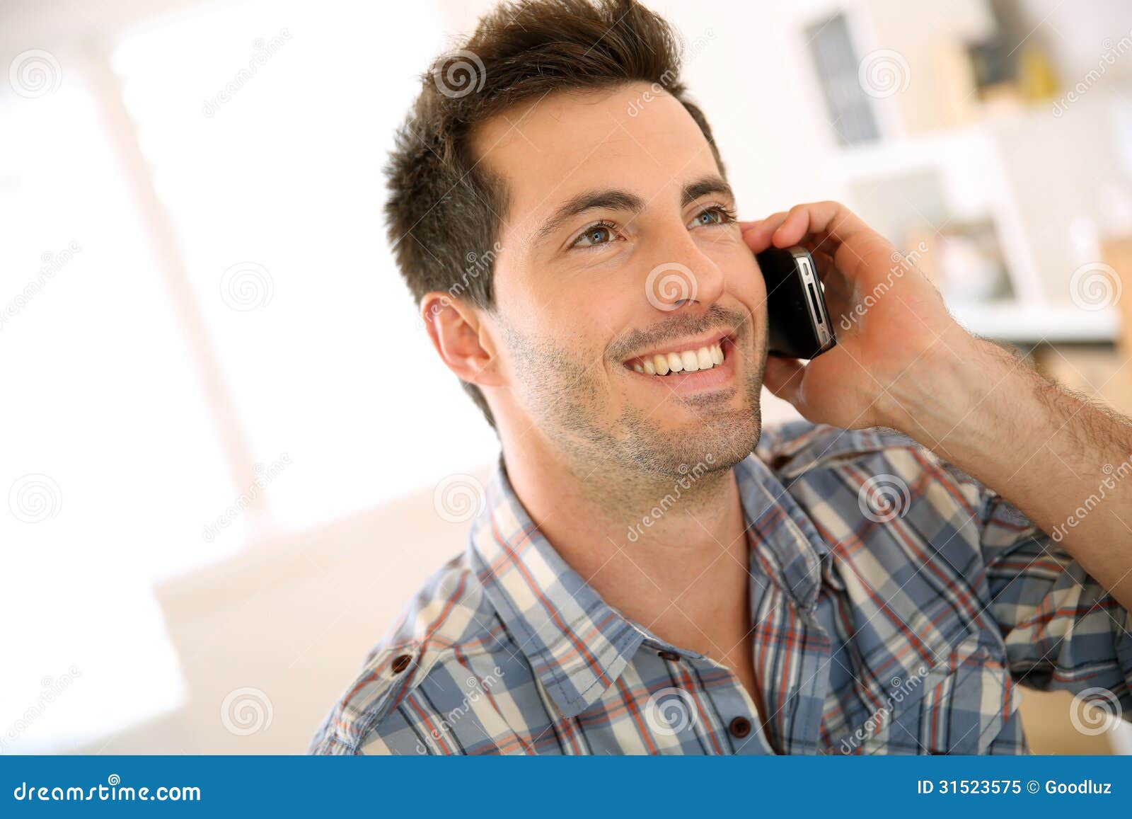 Trendy Man Talking on Phone Stock Image - Image of conversation ...