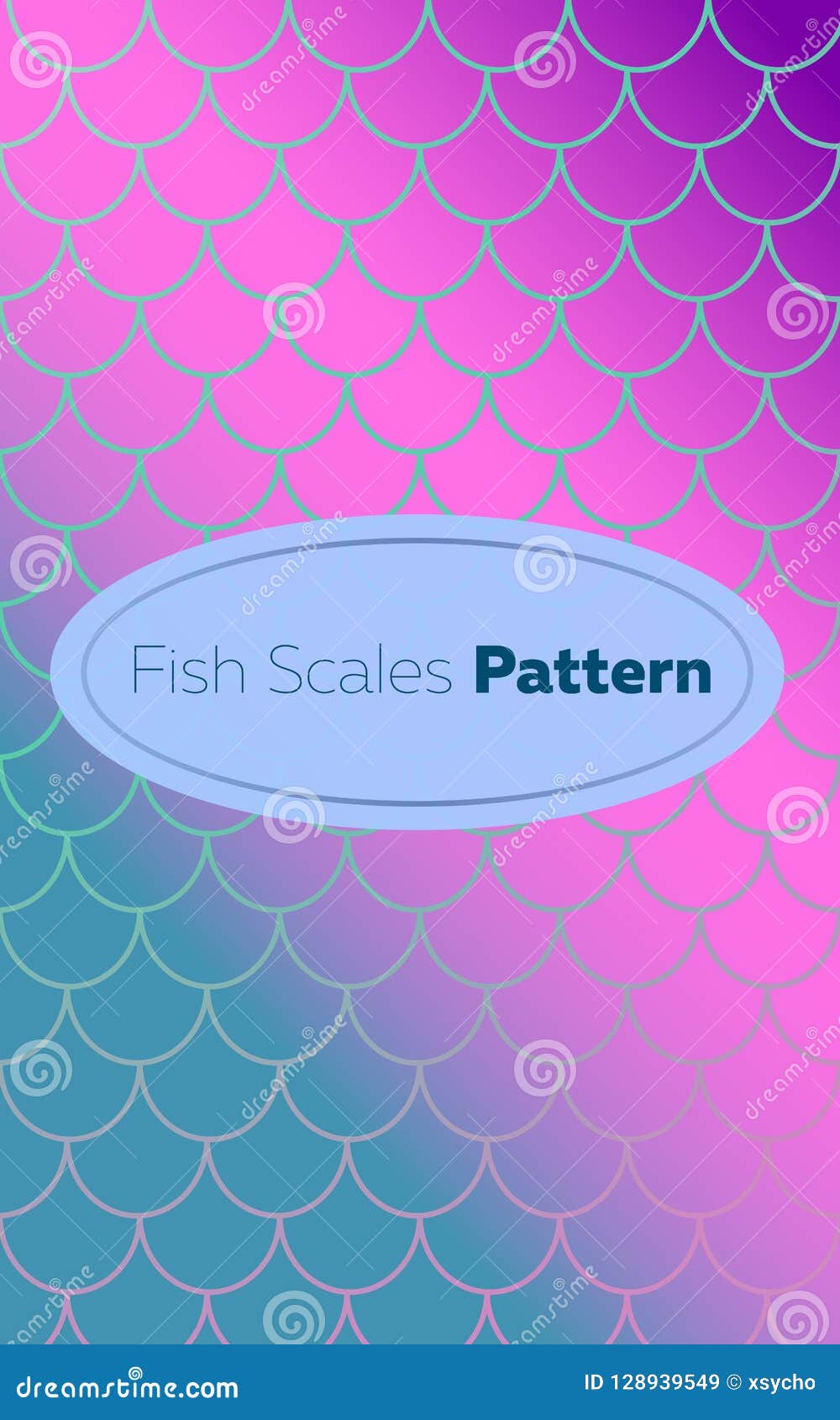 Trendy Marmaid Scales Pattern with Gradient Backgound Stock ...