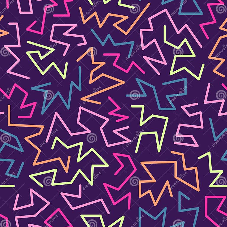 Trendy Memphis Style Seamless Pattern Inspired by 80s, 90s Retro ... Trendy Memphis Style Seamless Pattern Inspired by 80s, 90s Retro ...