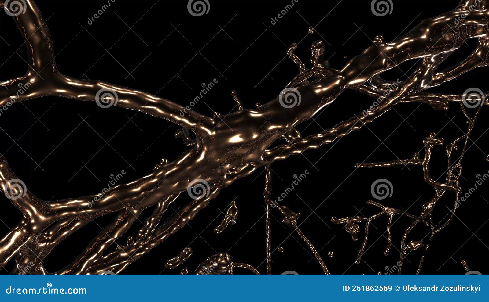 Trendy Metal Splash Motion Design Fluid Art 3d Stock Illustration ...