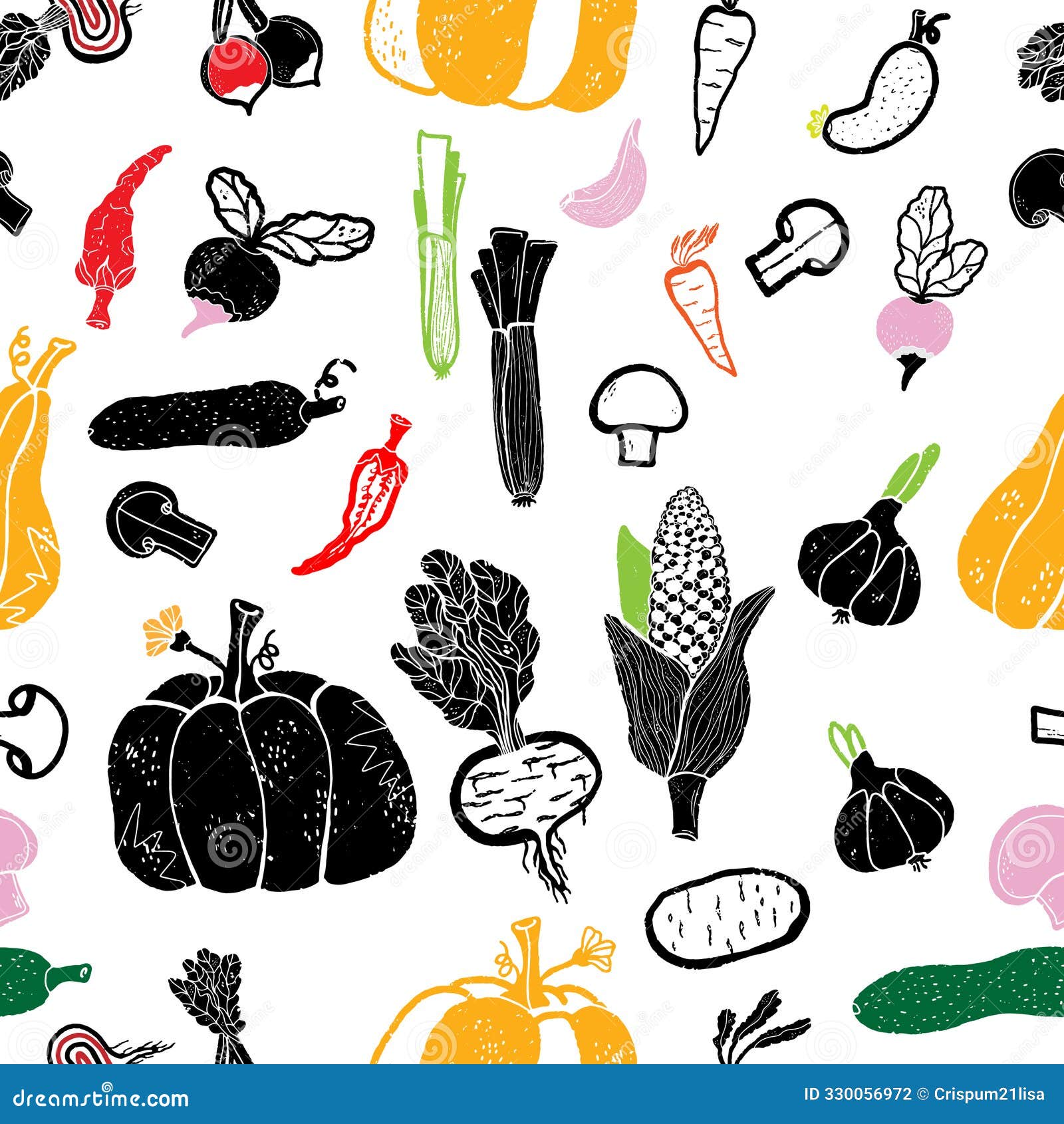 Trendy Minimalism Modern Vegetable Pattern Grunge, Shabby Texture of ...