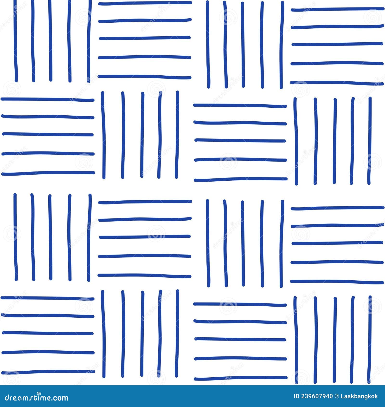 Trendy Minimalist Seamless Pattern with Abstract Hand Drawn Blue and ...