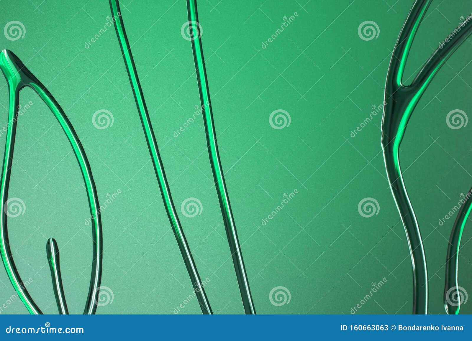 Trendy Mint Colored Glass Texture with Abstract Shapes Stock Image ...