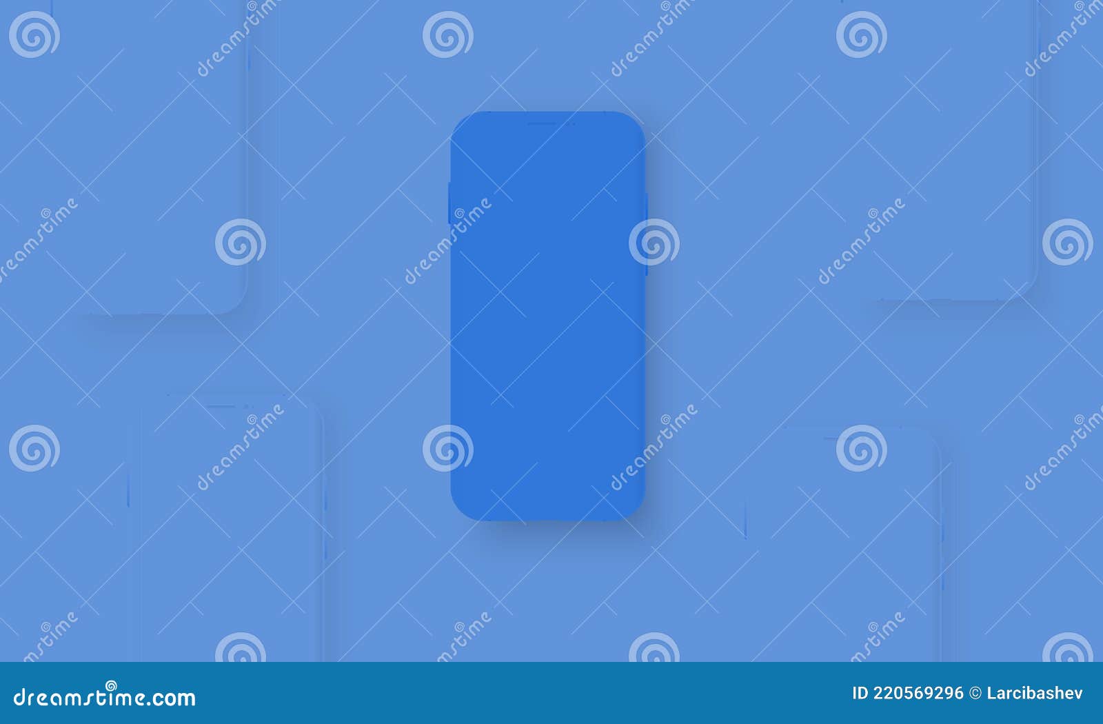 Two Trendy Mobile Phone Template With Blank Screen For Design App Or ...