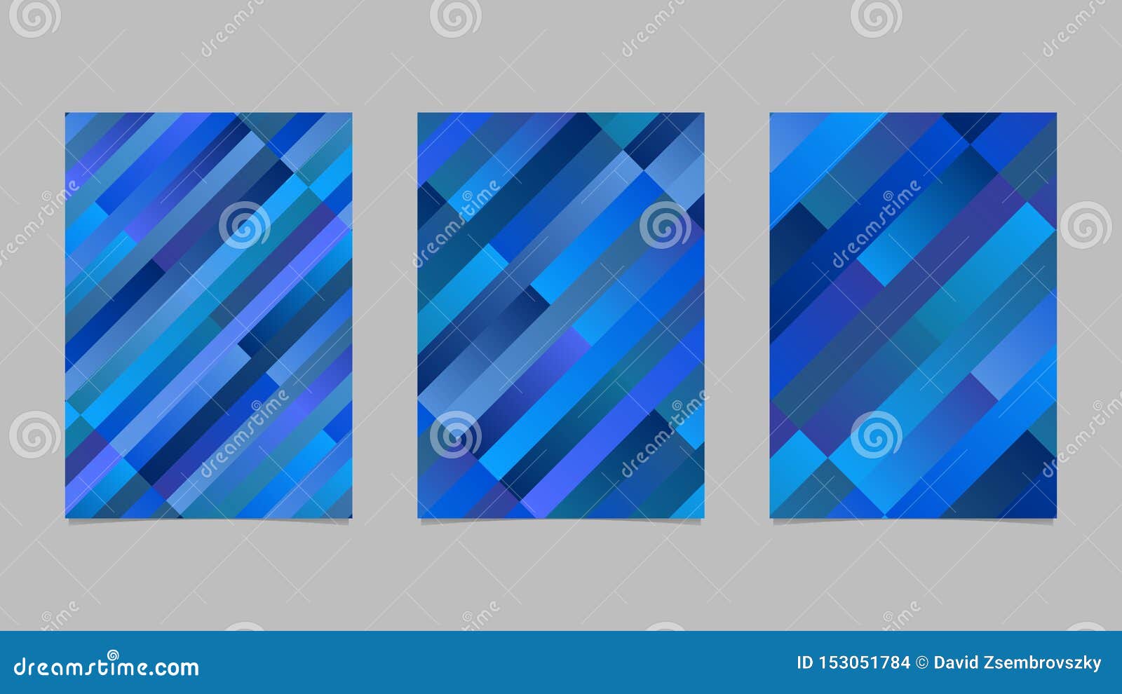 Trendy Modern Gradient Abstract Diagonal Stripe Flyer Template Set ...