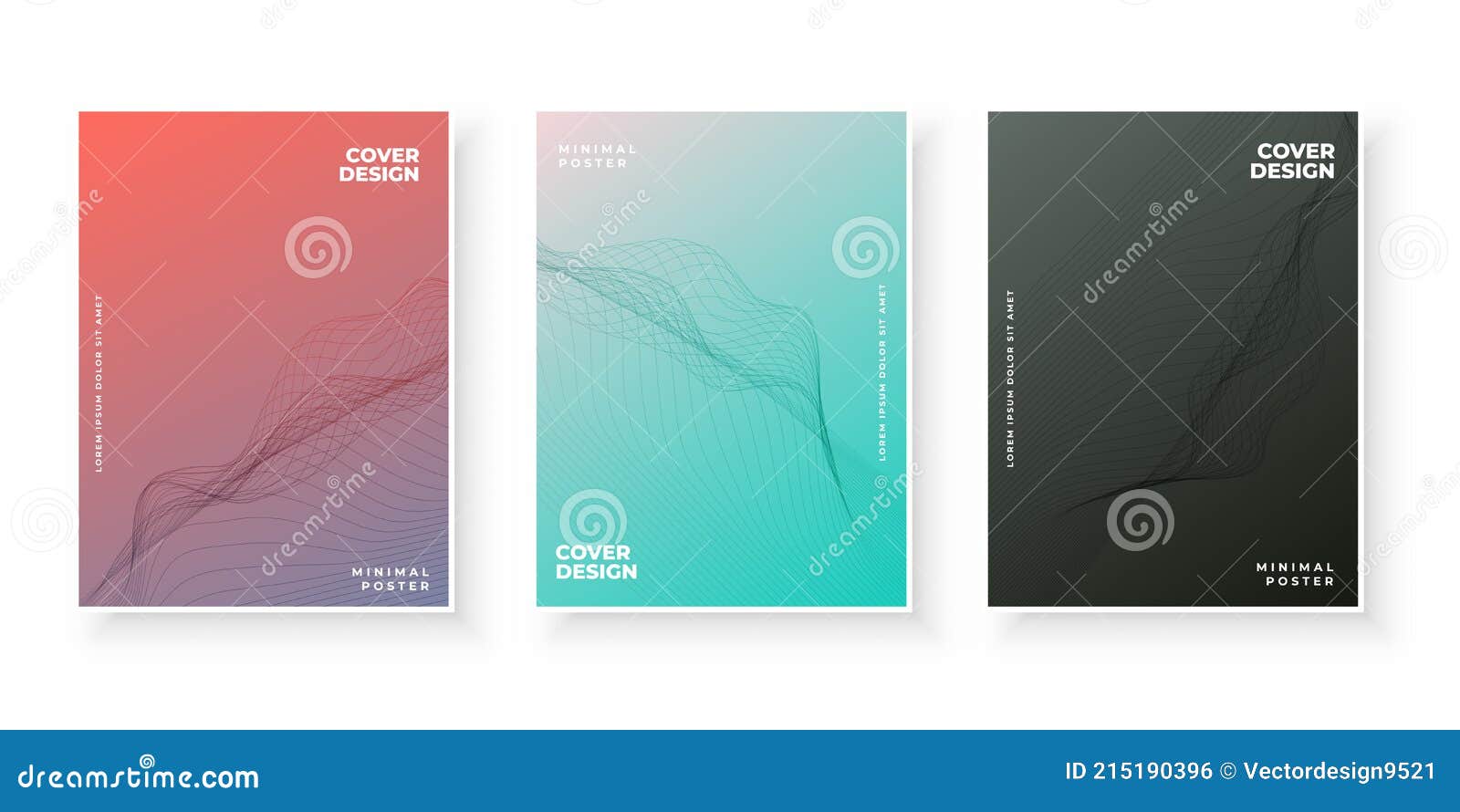 Trendy Modern Gradient Cover Page Template Design Stock Vector ...