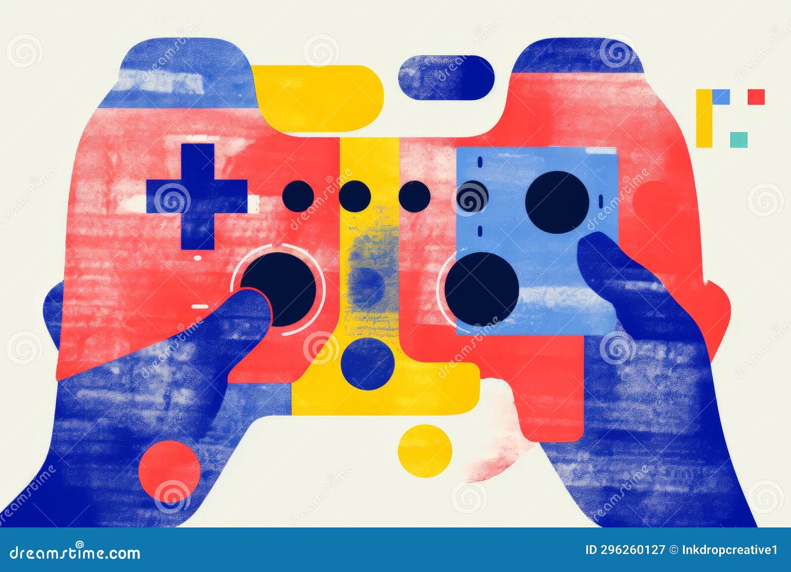 Trendy Modern Video Game Controller Abstract Graphic Design ...