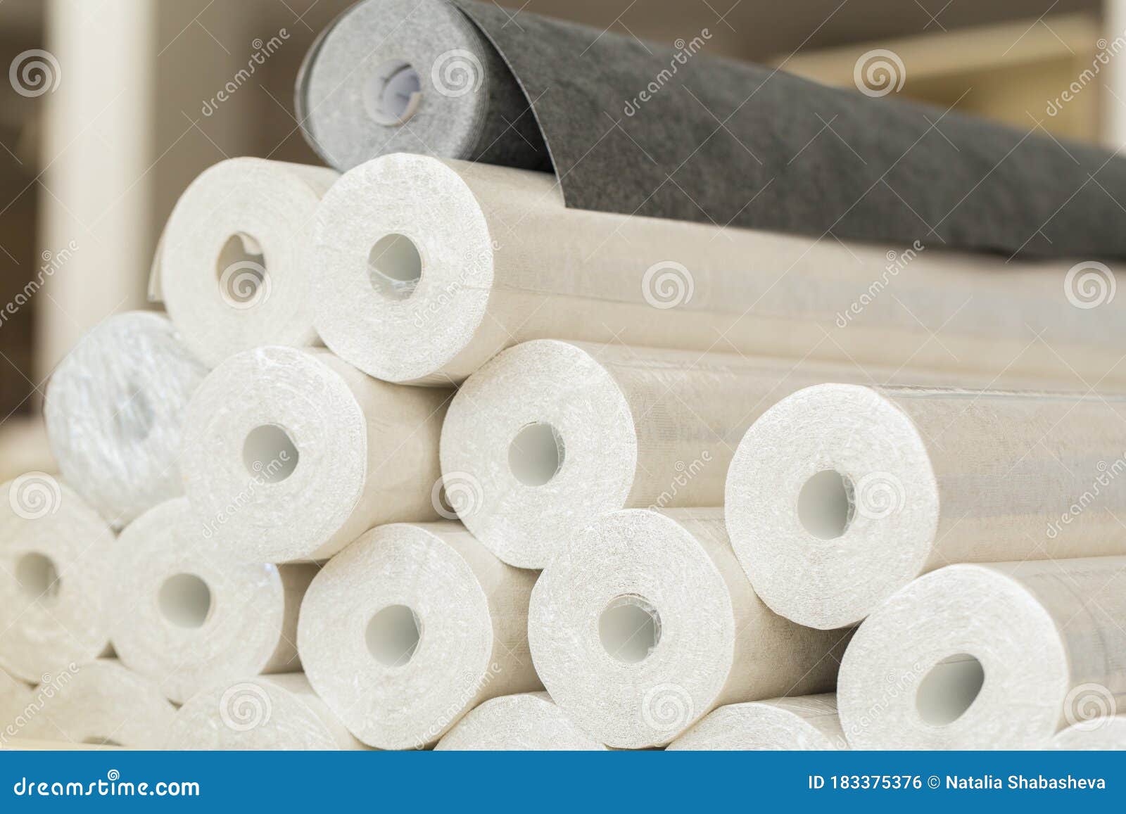 Trendy Multicolored Modern Design Rolls Wallpaper As Background. Luxury ...