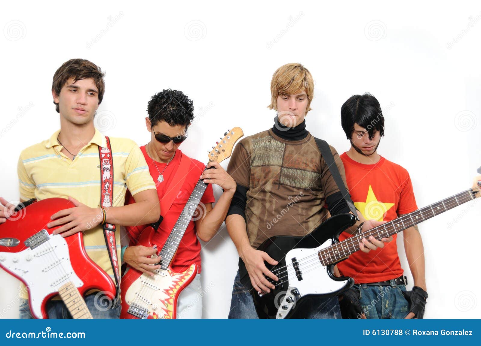Trendy musicians team stock photo. Image of expressive - 6130788