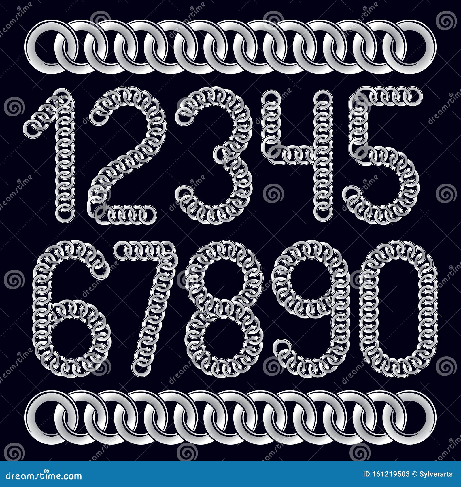 Trendy Numbers Collection, Vector Numeration. Created Using Chrome ...