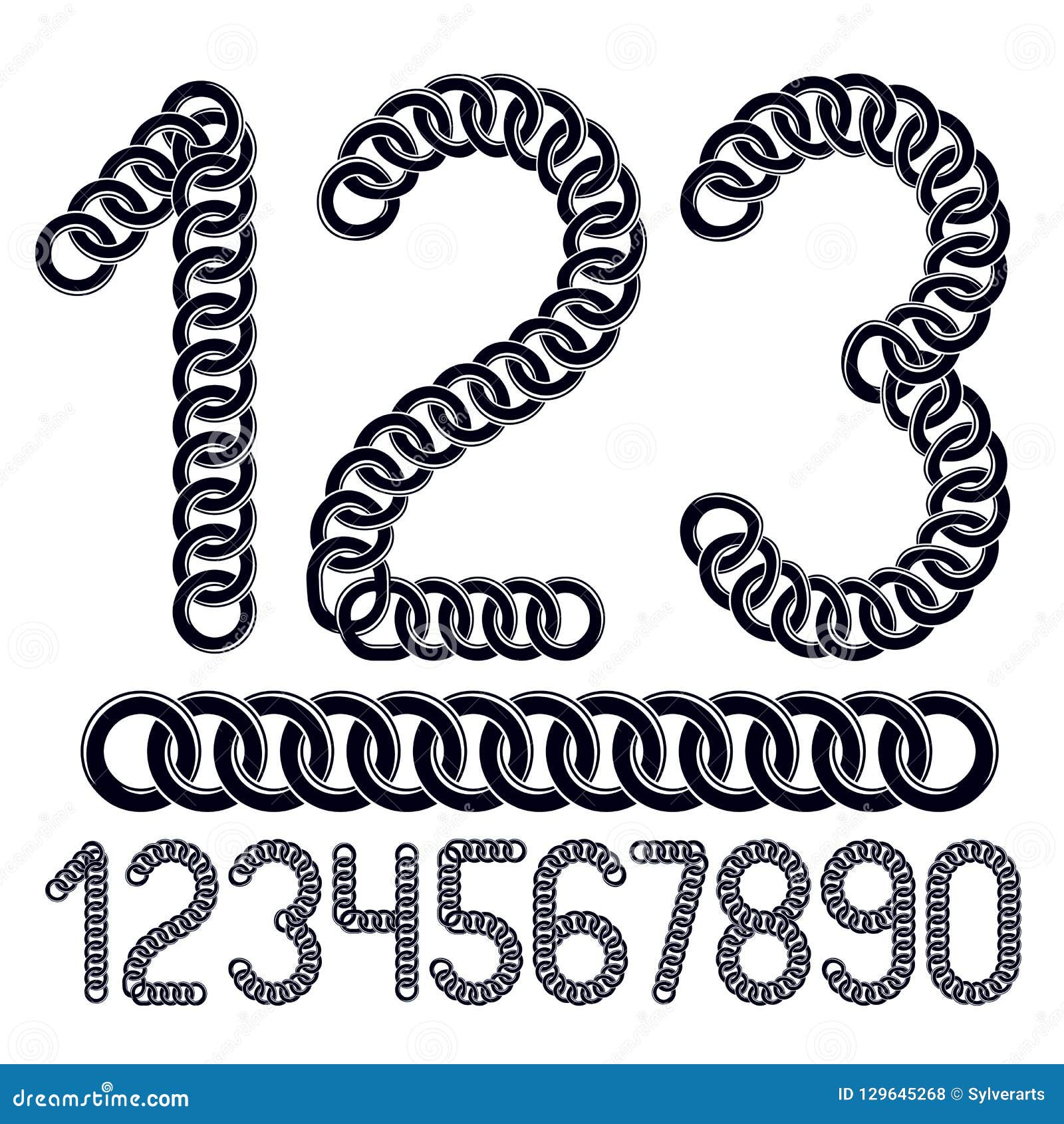 Trendy Numbers Collection, Vector Numeration. Created Using Chrome ...