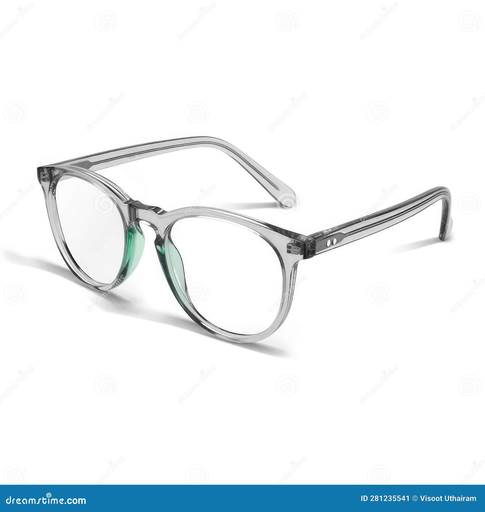 Trendy Optical Frame, Black Eyeglass Frame Isolated on White Background ...