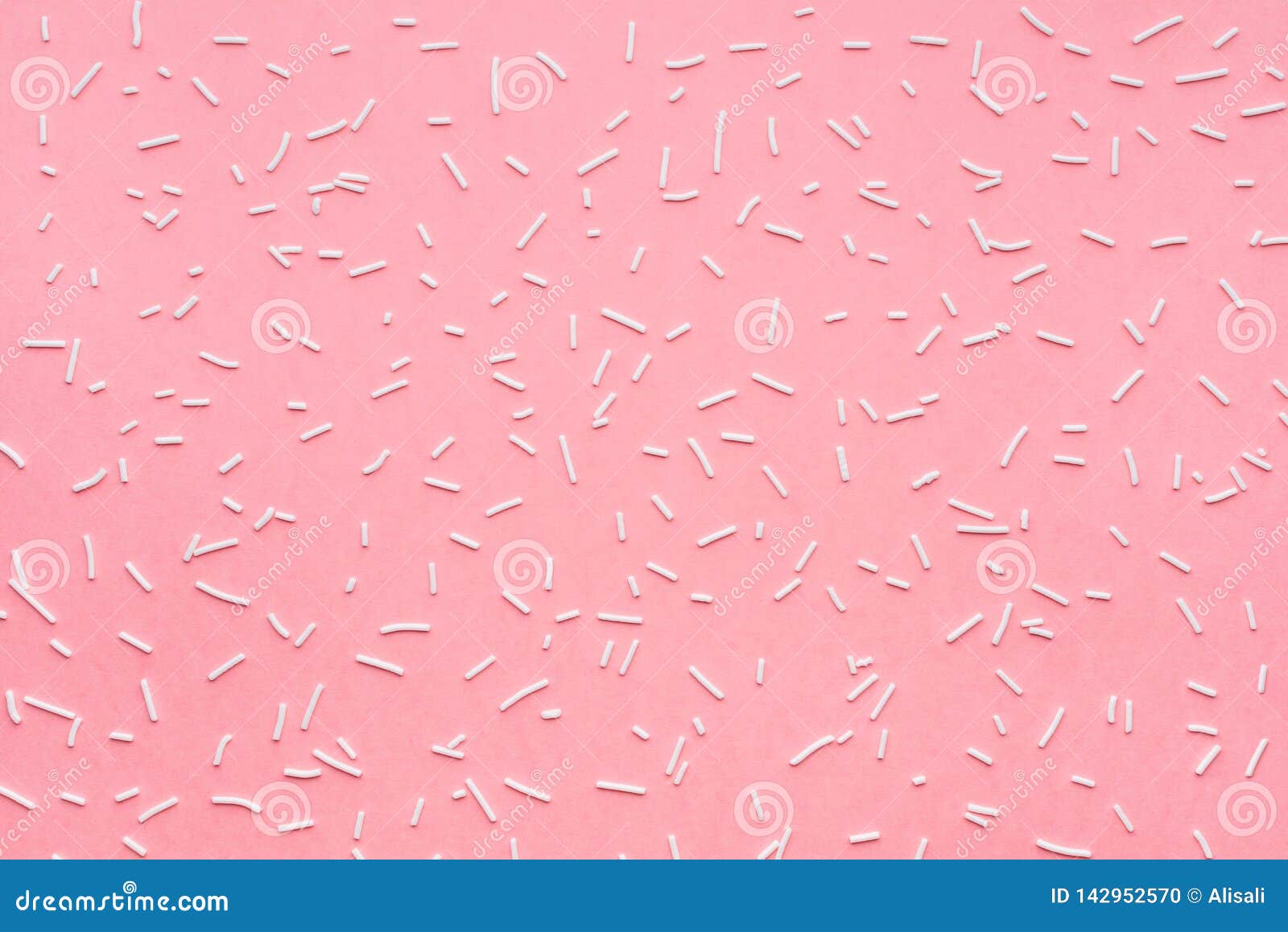 Trendy Pattern of White Sprinkles Over Pink Background, Sugar Sprinkle ...