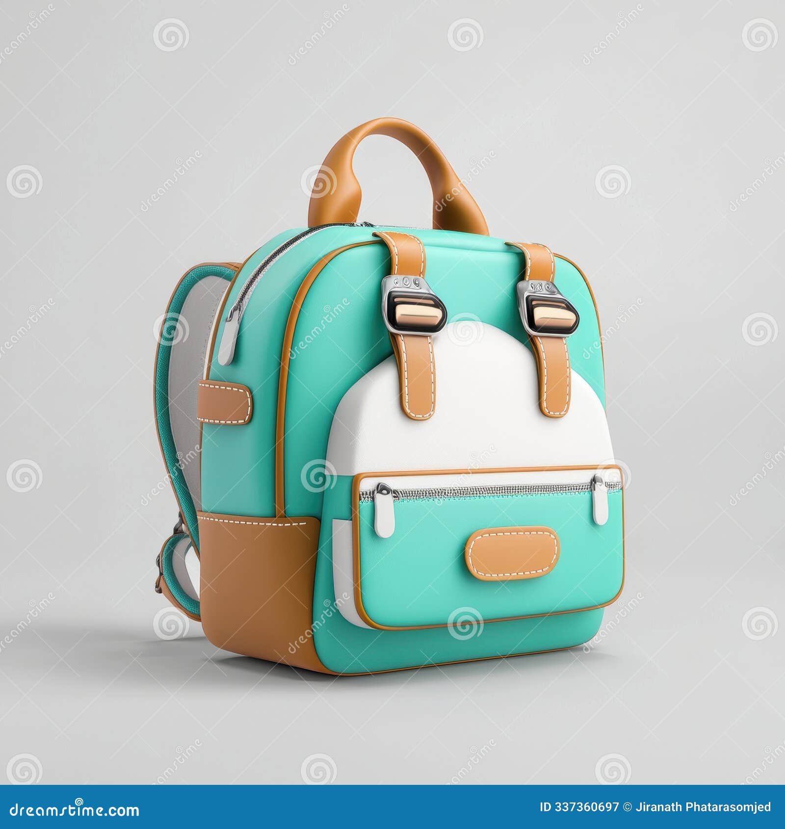 Trendy Personalized Backpack with Name Tag Design Stock Illustration ...