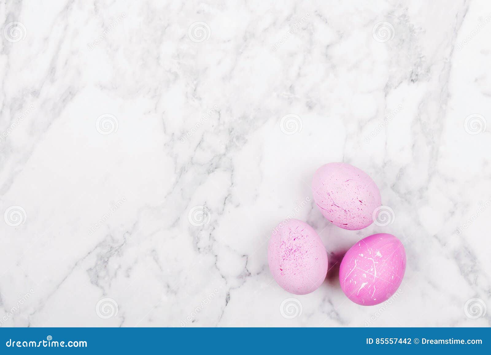 Trendy Pink Easter Eggs on Marble Background Stock Photo - Image of ...