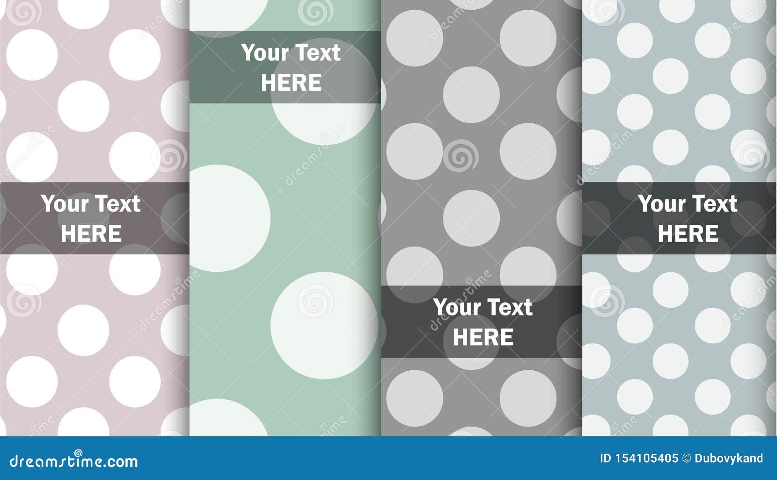 Trendy Polka Dot Pattern Template in Light Elegant Colors Stock Vector ...