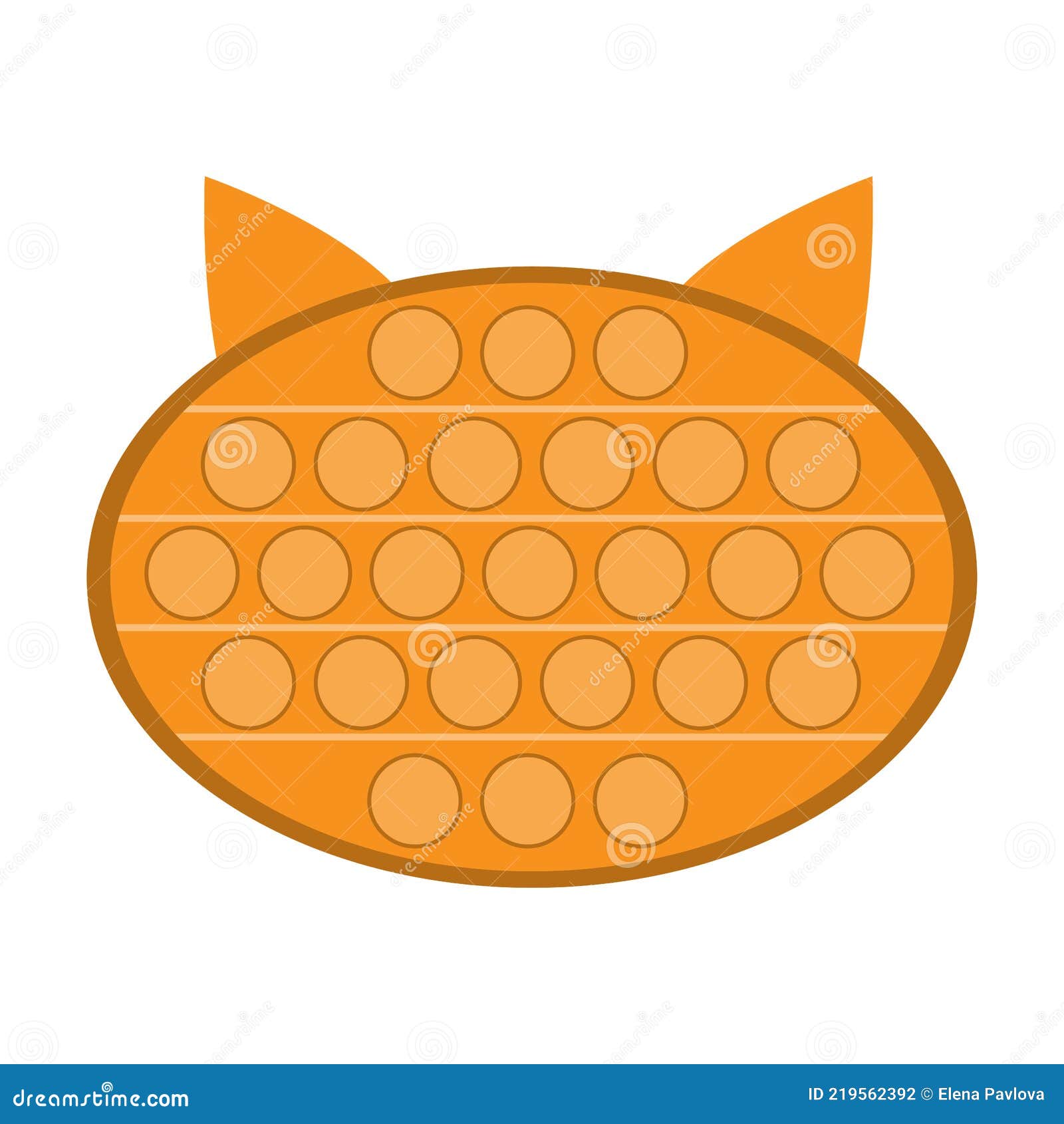 Trendy Pop it Fidget in Cat Shape. Vector Illustration on White ...