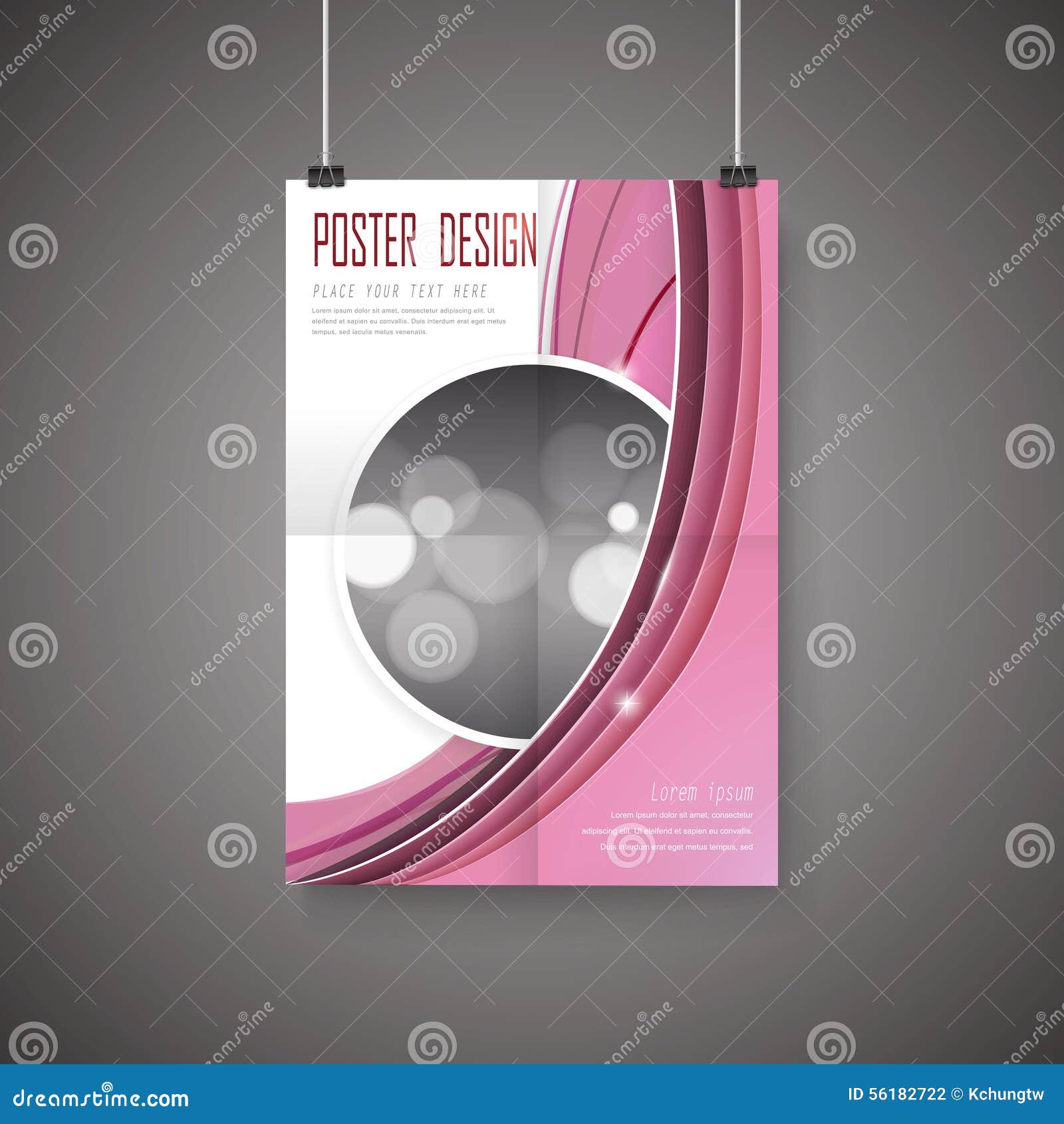 Trendy Poster Template Design Stock Vector - Illustration of concept ...