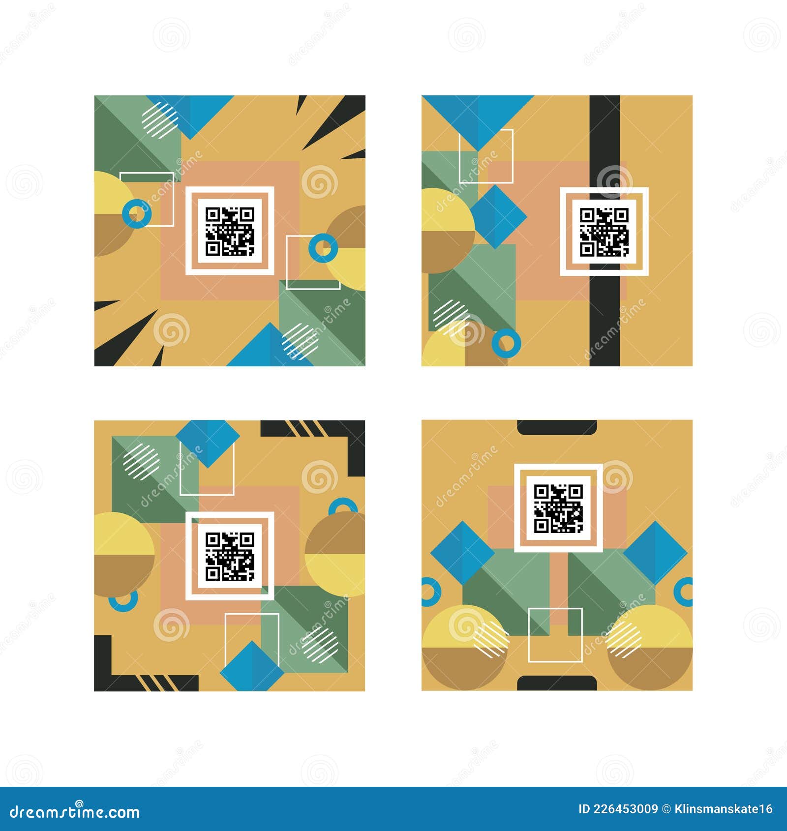 Trendy Qr Code Label Design Collection Stock Vector - Illustration of ...