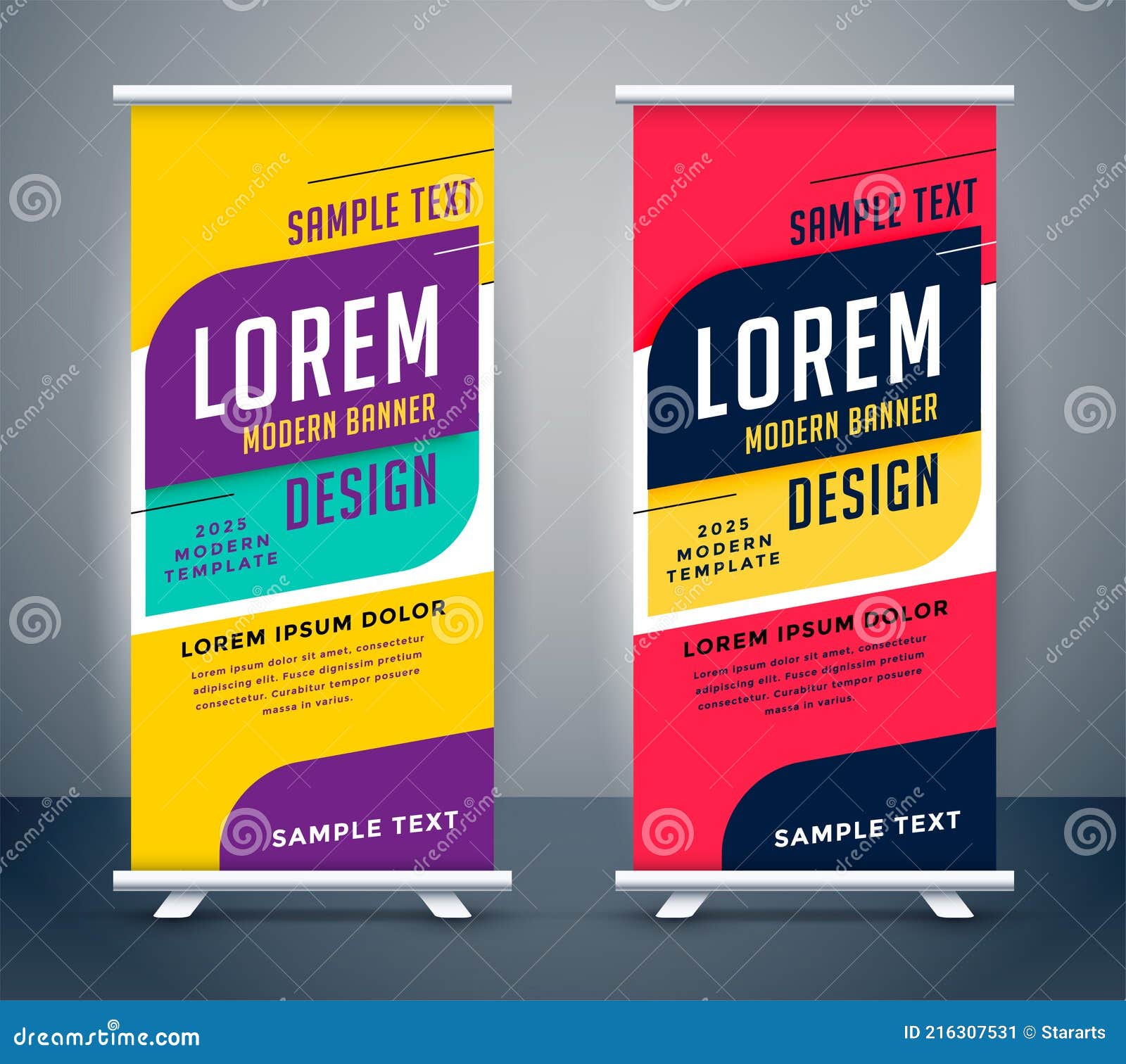 Trendy Roll Up Standee Banner Template Design Illustration de Vecteur ... Trendy Roll Up Standee Banner Template Design Illustration de Vecteur ...