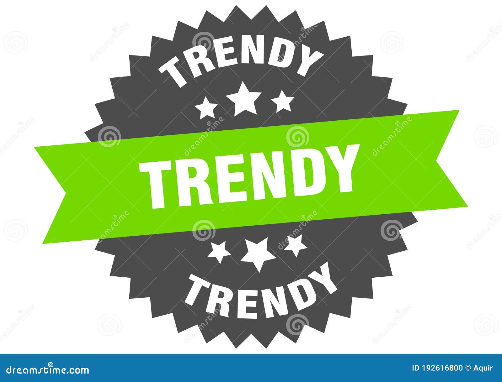 Trendy Sign. Trendy Round Isolated Ribbon Label Stock Vector ...