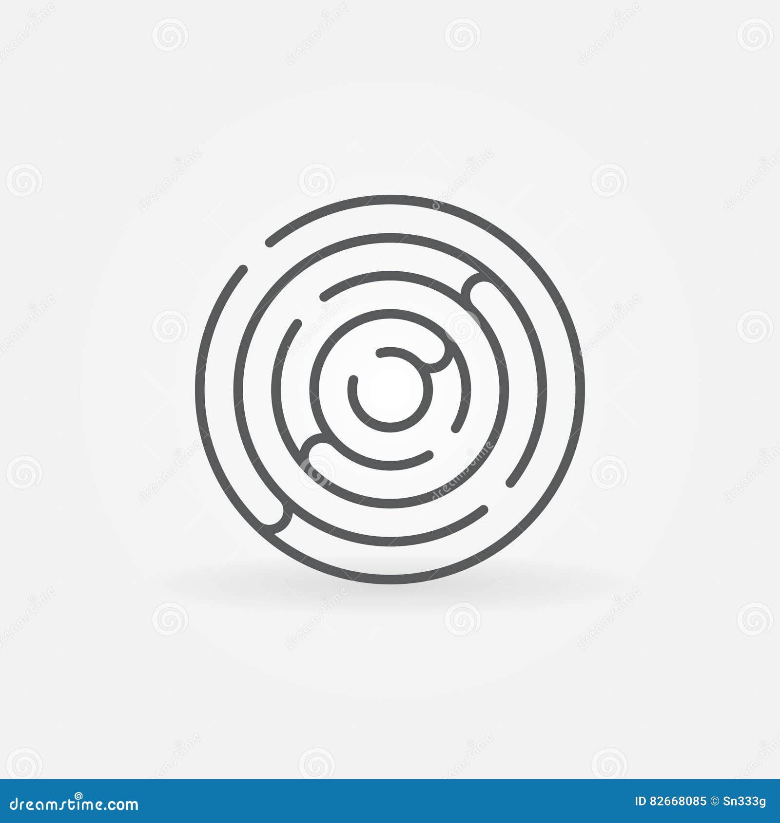 Trendy Round Maze Outline Icon Stock Vector - Illustration of complex ...