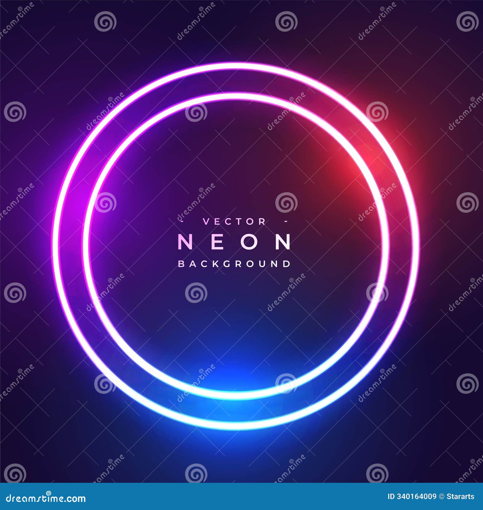 Trendy Round Neon Beam Background with Vibrant Effect Stock ...