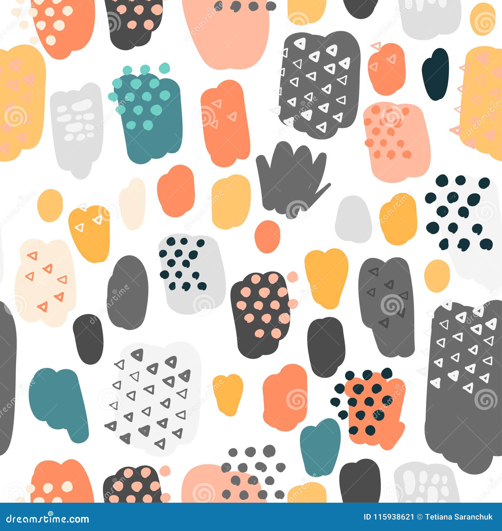 Trendy Scribbles Seamless Pattern in Pastel Colors Stock Vector ... Trendy Scribbles Seamless Pattern in Pastel Colors Stock Vector ...