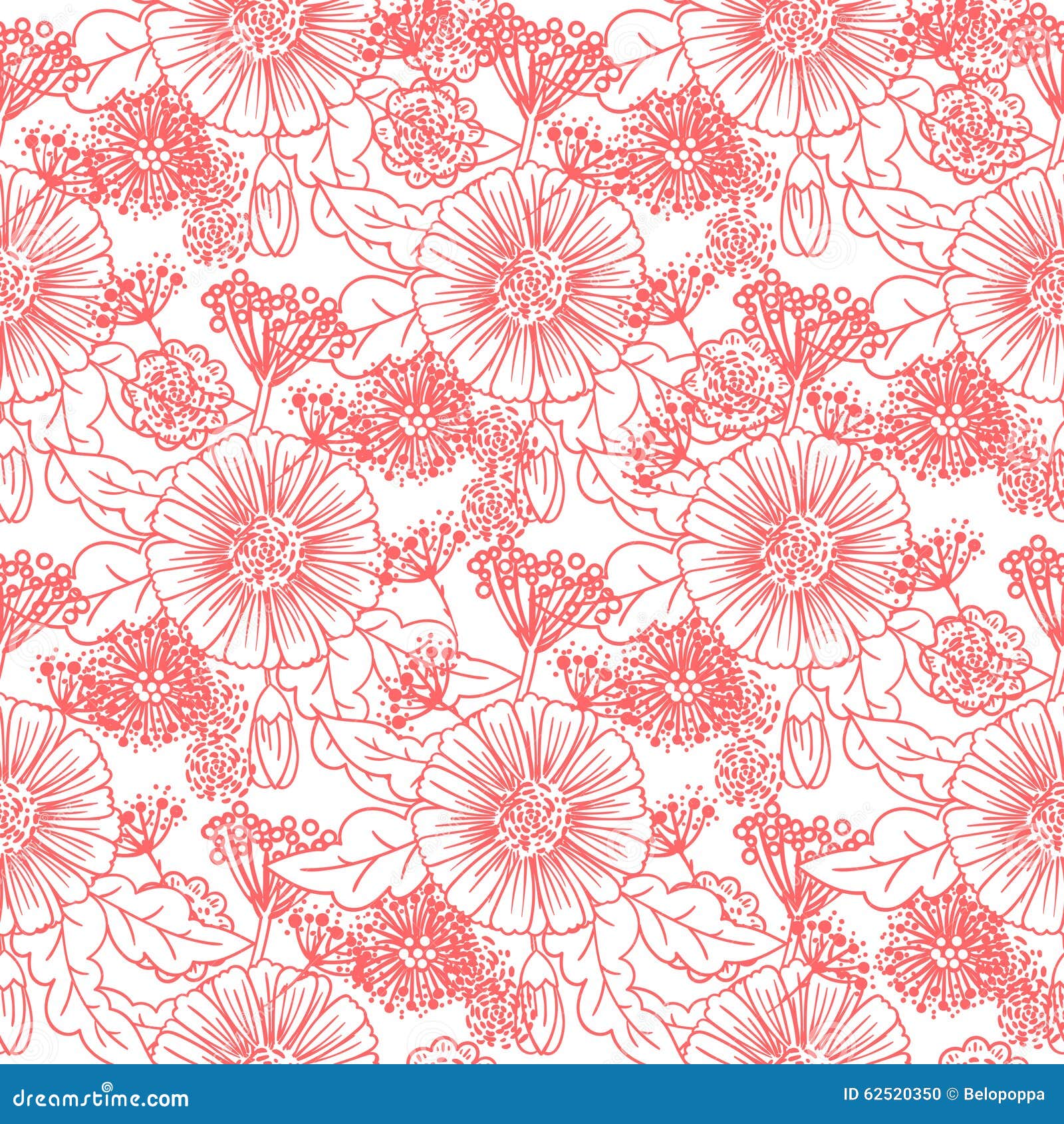 Trendy Seamless Floral Pattern Stock Vector - Illustration of seamless ...