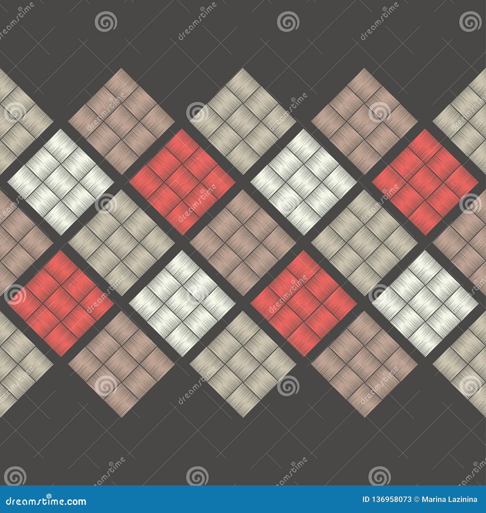 Trendy Seamless Pattern Designs. a Mosaic of Square Patches. Patchwork ...