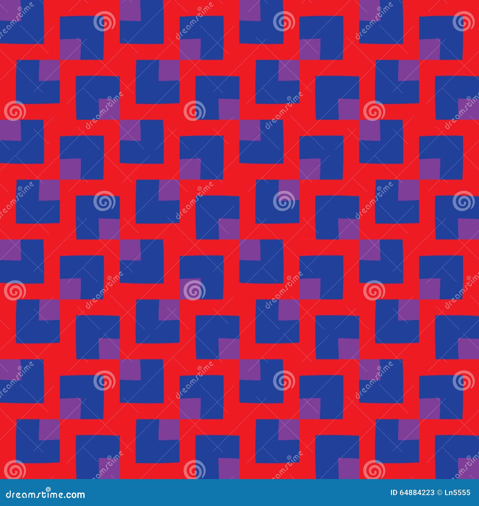 Trendy Seamless Pattern of Different Square Shapes in Blue and Violet ...