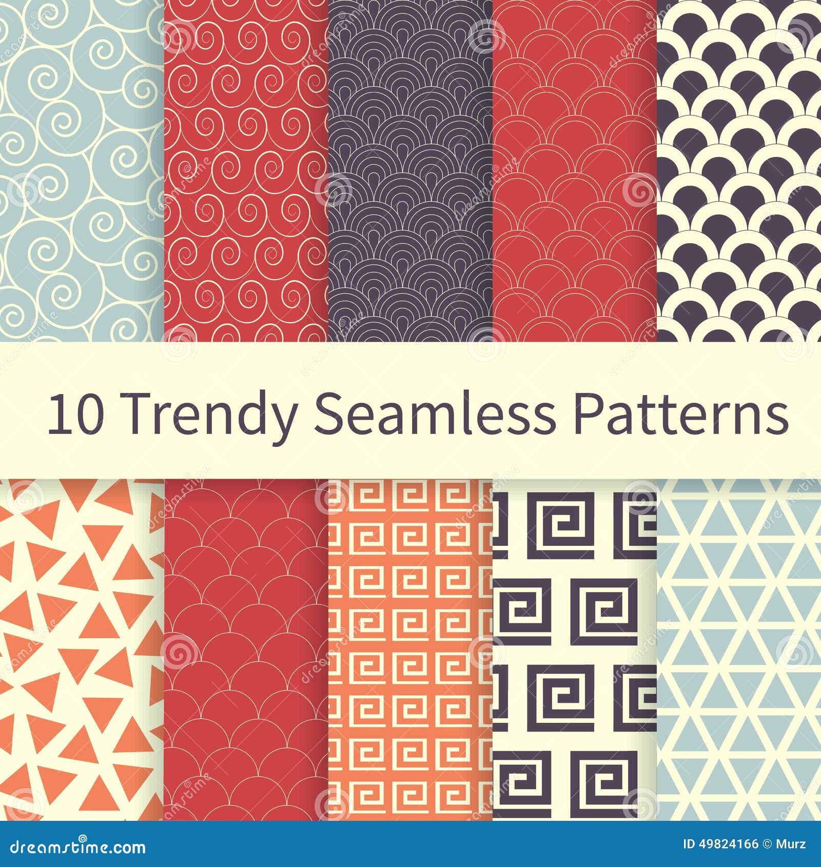 Trendy seamless patterns stock vector. Illustration of scrapbook - 49824166