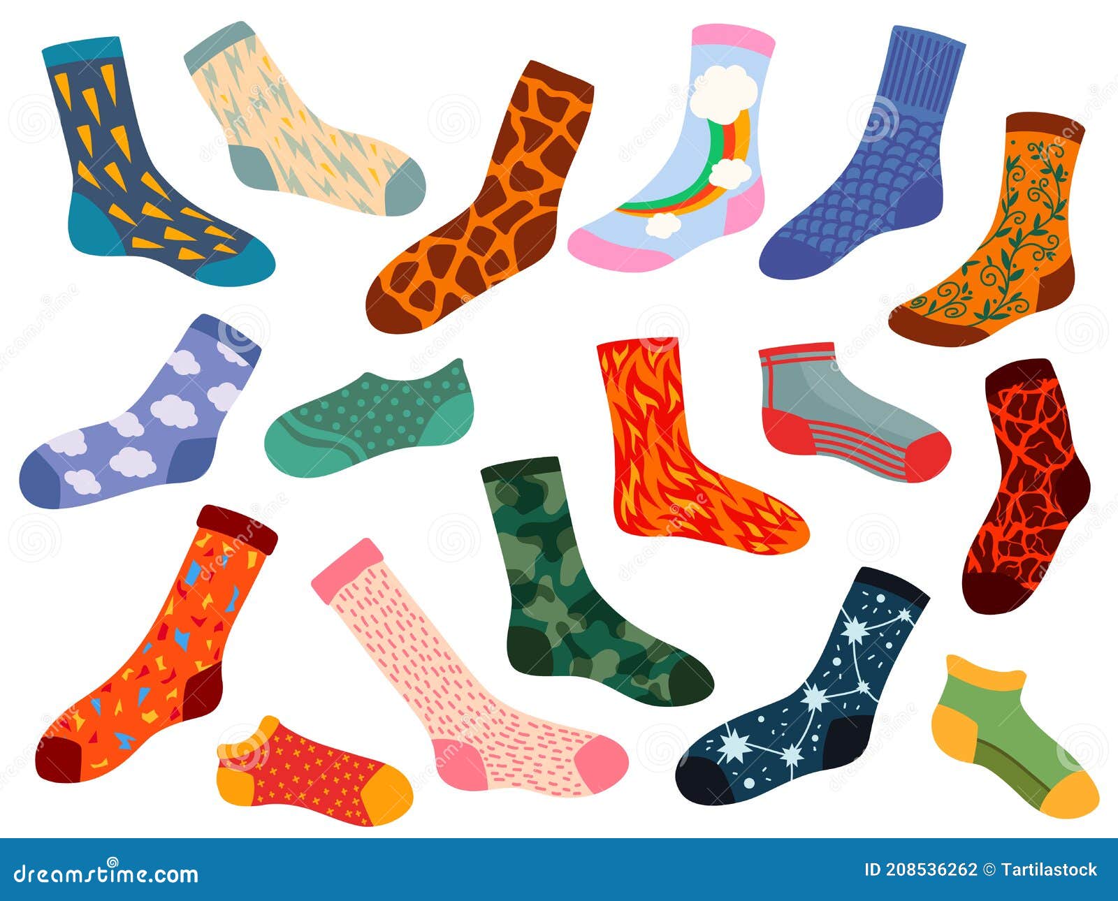 Trendy Socks. Stylish Woolen and Cotton Sock Design with Texture and ...