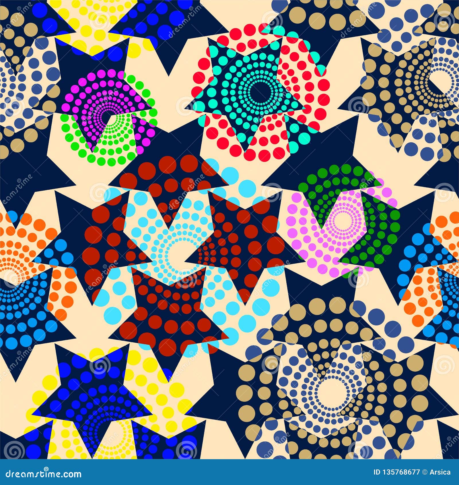 Trendy Star Pattern. Vector Abstract Graphic Design. Stock Vector ...