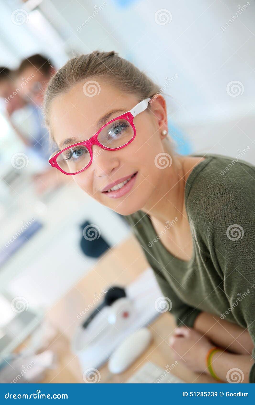 Trendy Students Girl in Class Stock Image - Image of teenager, blond ...