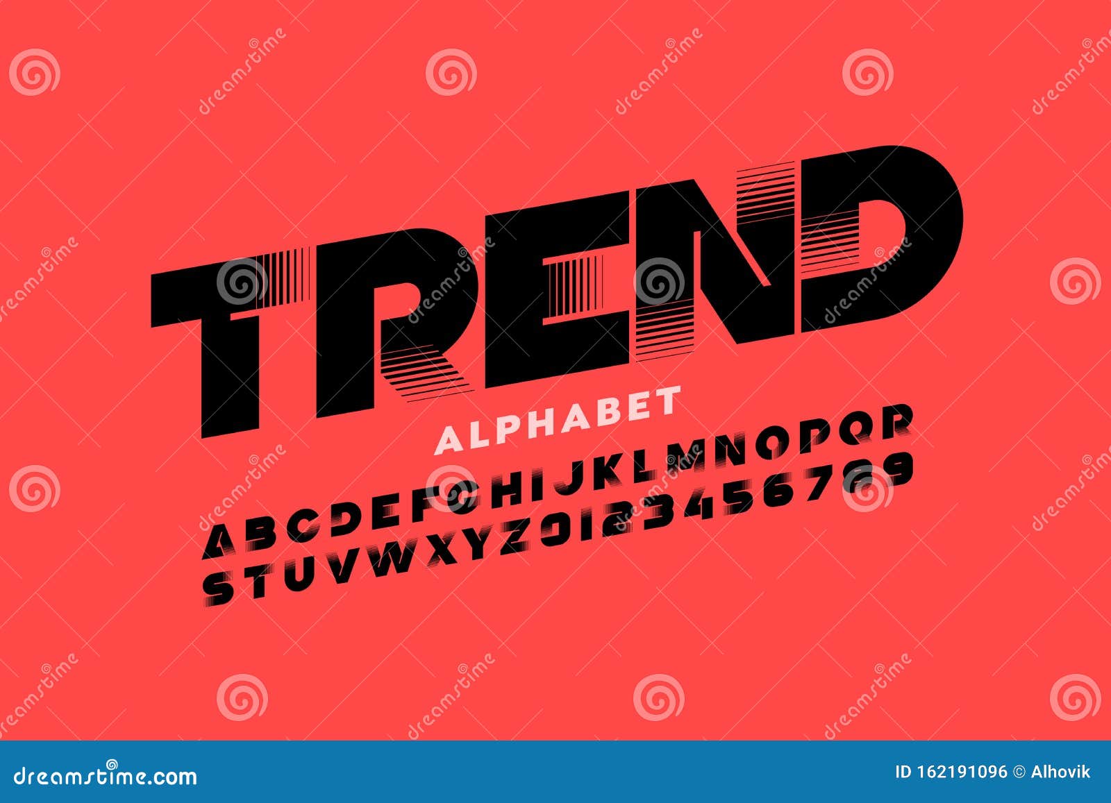Trendy style font stock vector. Illustration of element - 162191096