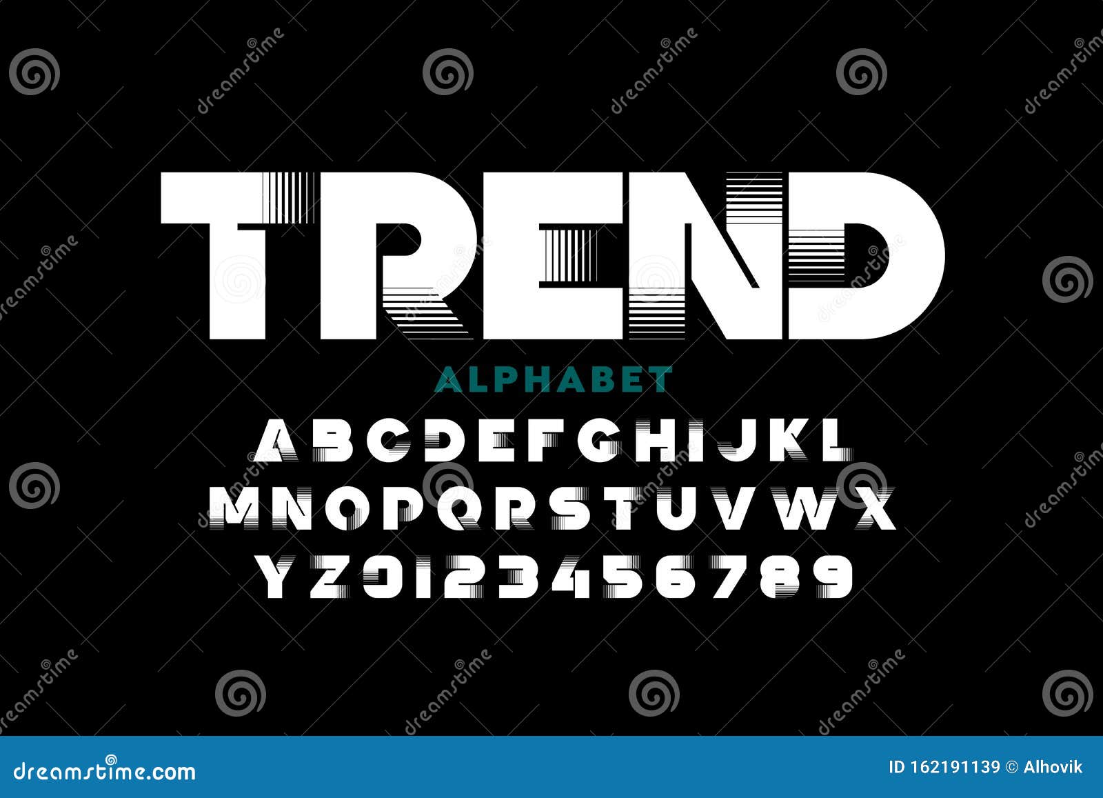 Trendy style font stock vector. Illustration of font - 162191139