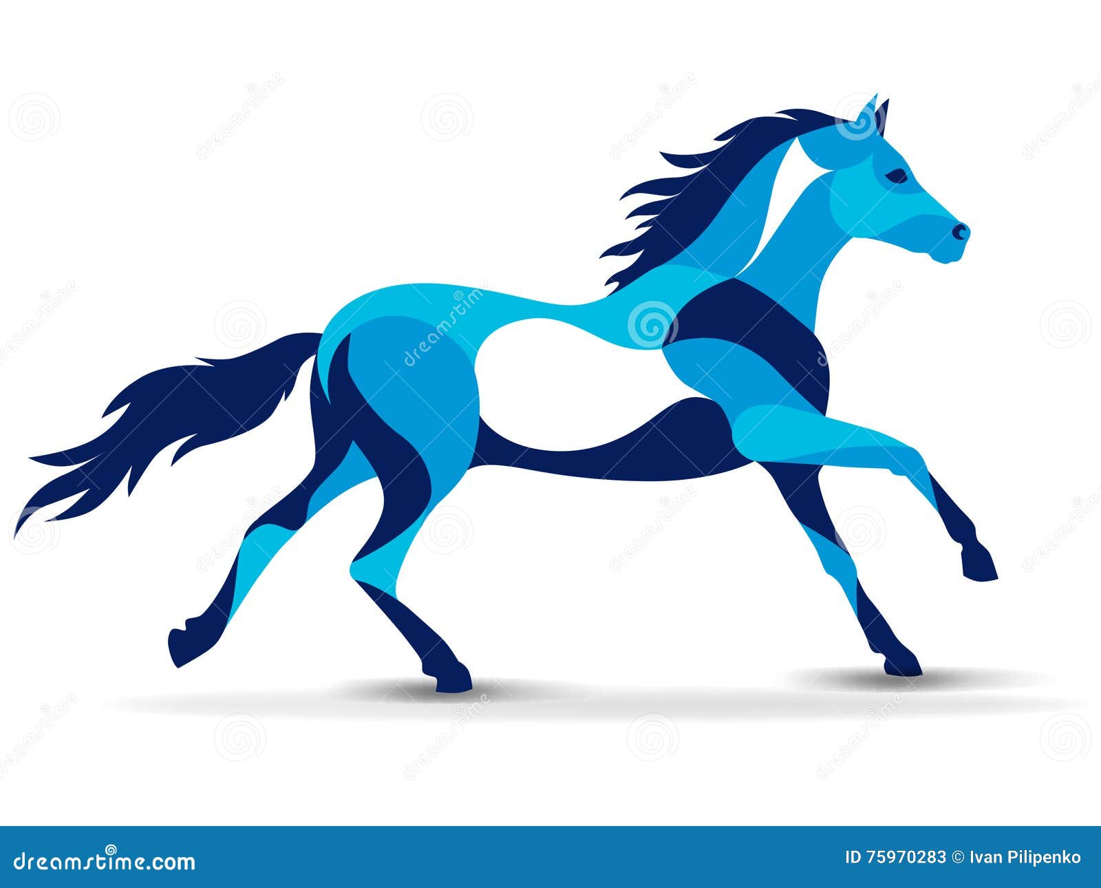 Stylized Illustration Of Horse Silhouette Cartoon Vector ...