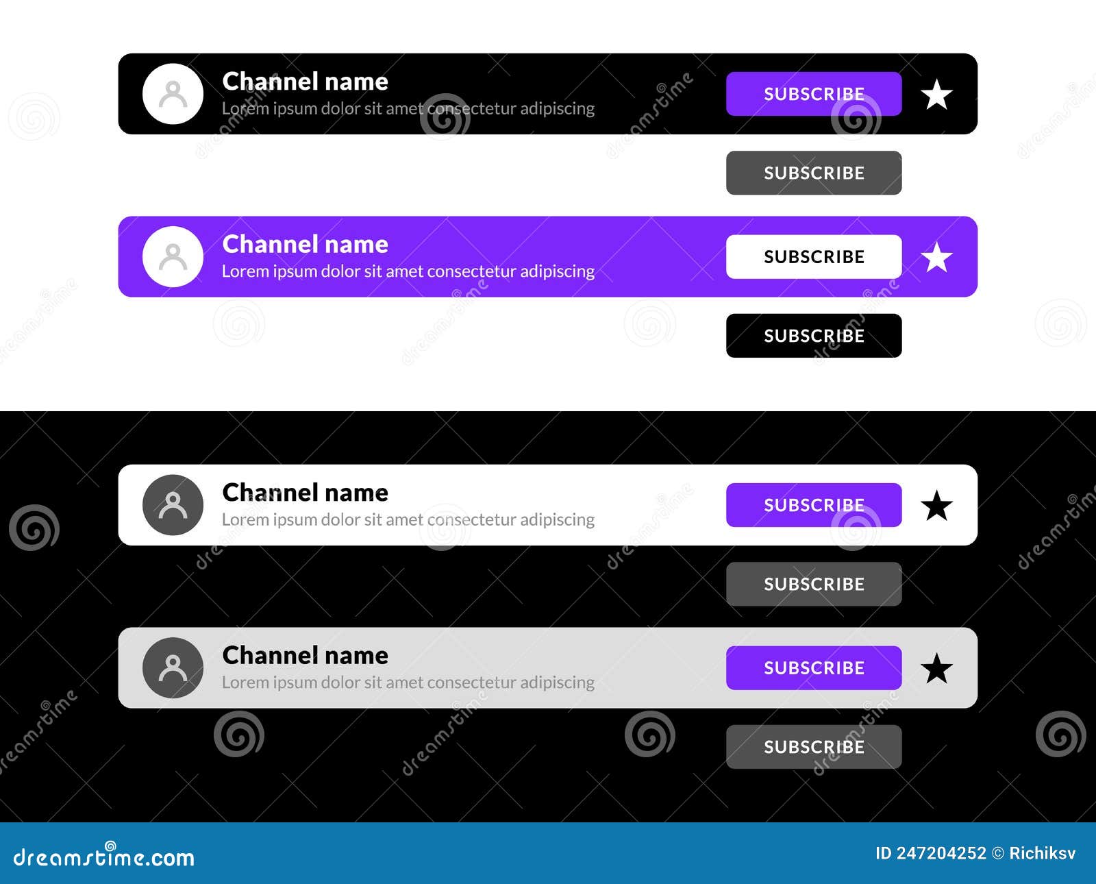 Trendy subscribe banner stock vector. Illustration of icon - 247204252