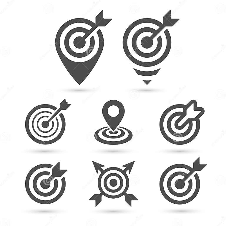 Trendy Target Icon for Business and Interface Stock Vector ...