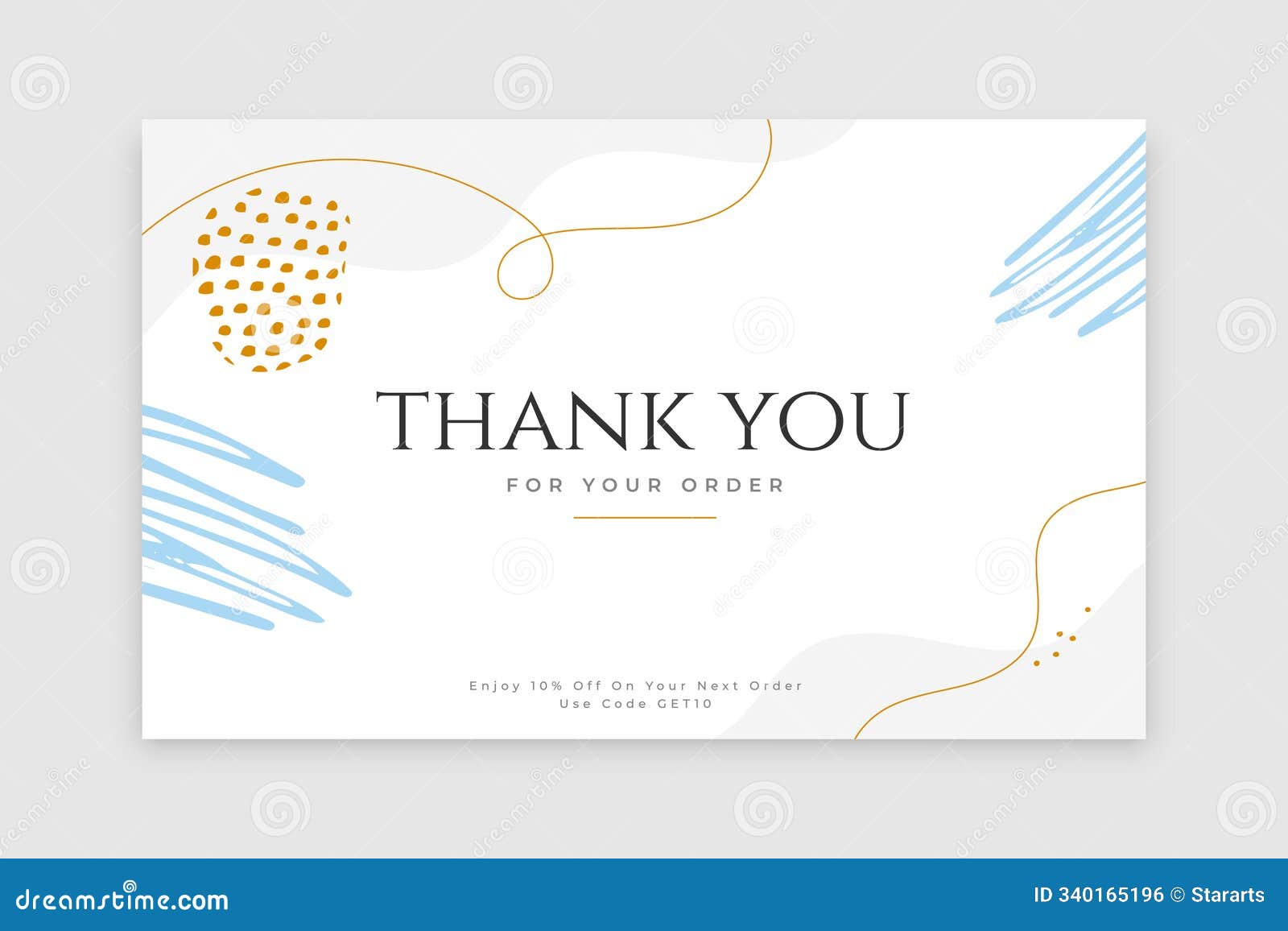 Trendy Thank You for Your Order Card Design Stock Illustration ...