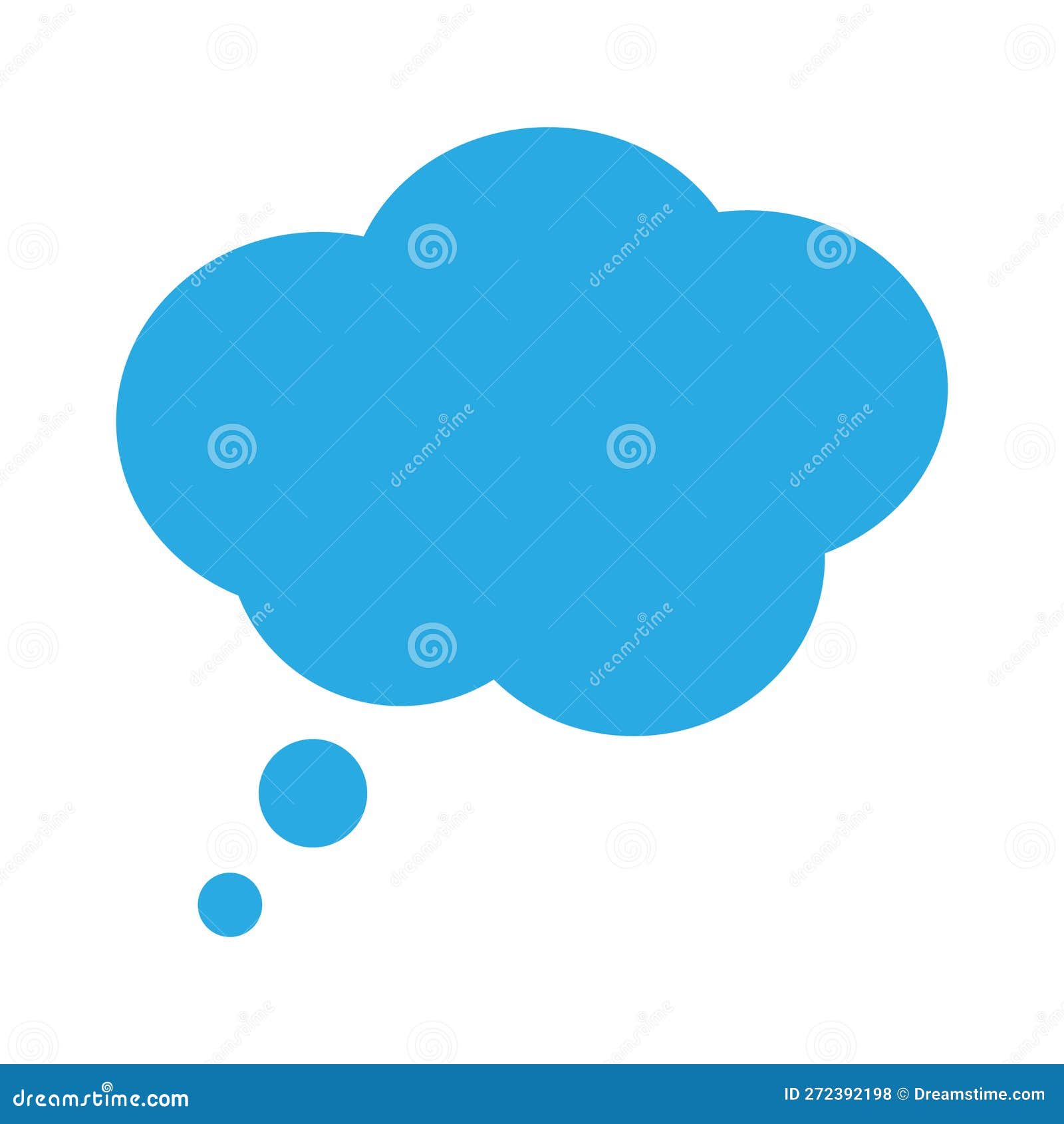 Trendy Think Bubble in Flat Style. Cloud Line Art Stock Vector ...