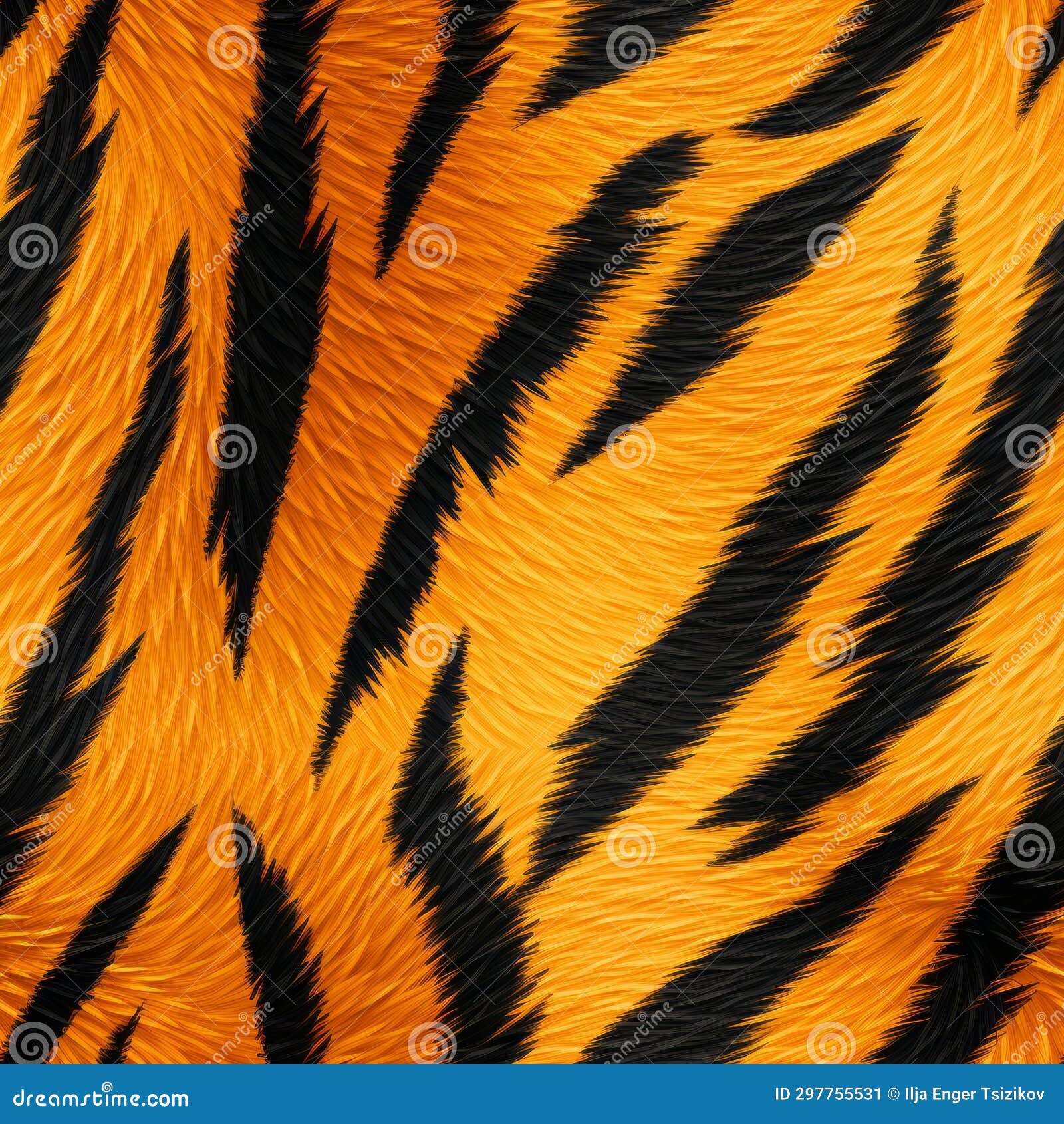 Trendy Tiger Skin Seamless Pattern Background Vector Illustration with ...