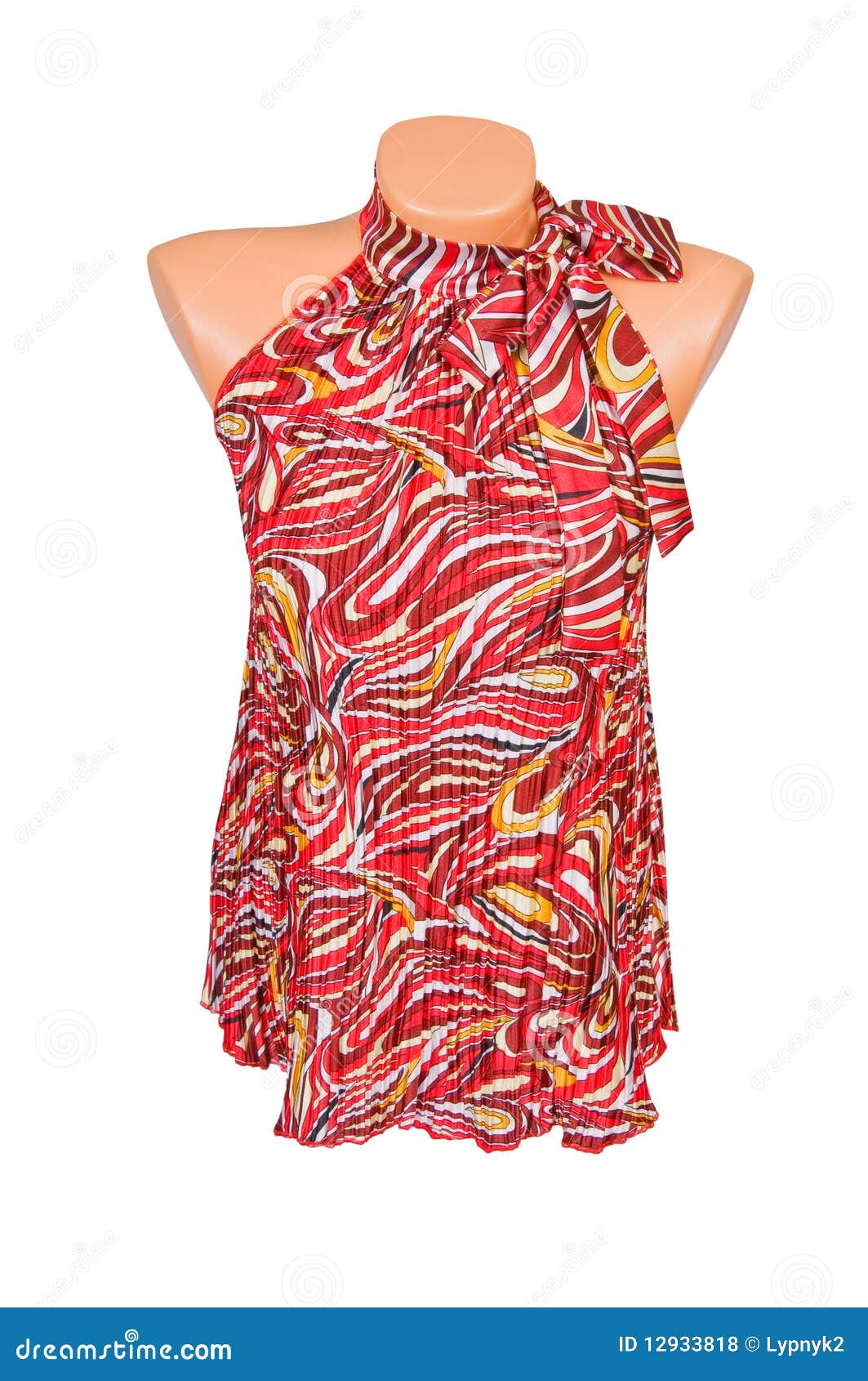 Trendy tunic on a white. stock photo. Image of glamour - 12933818